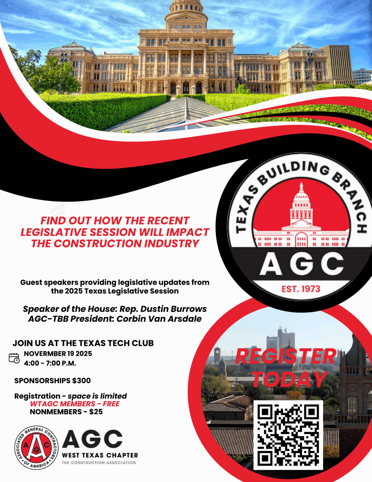 2025 Legislative Session Update at the Texas Tech Club – West Texas AGC